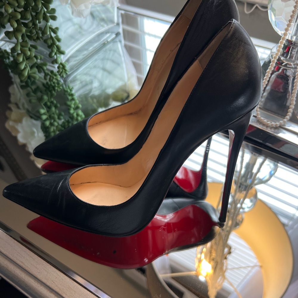 Christian Louboutin So Kate Black Leather Stilettos H… - Gem